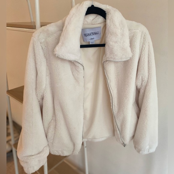 reserve fairfax | Jackets & Coats | Fluffy Cream Jacket | Poshmark